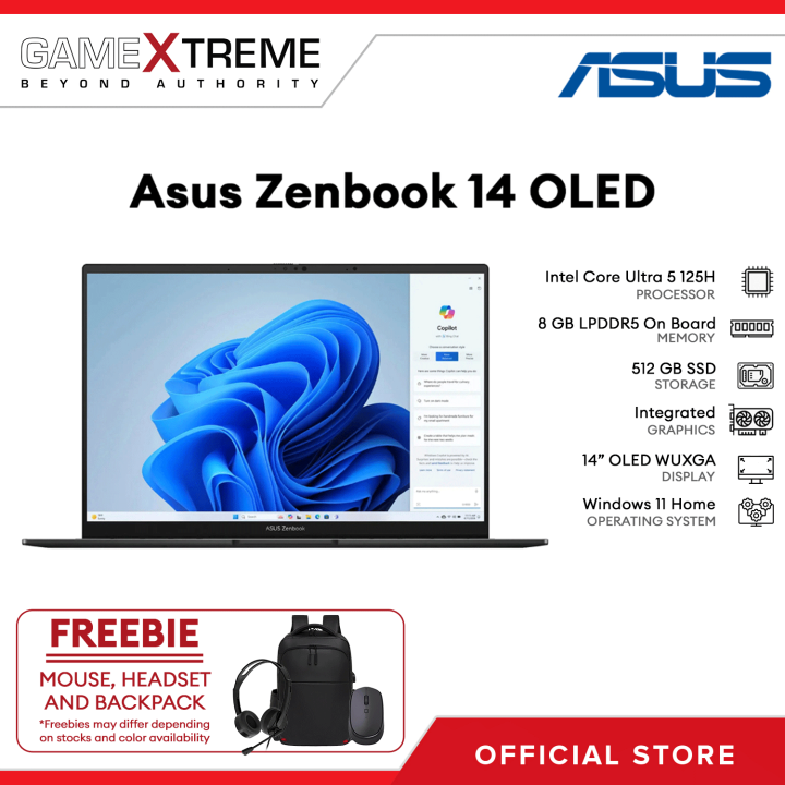 Asus Zenbook 14 OLED 14'' WUXGA Touch Laptop Ultra 5 Intel Evo 8GB ...
