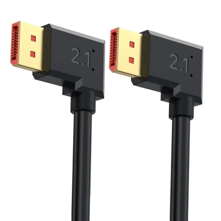 Flexible Angled DisplayPort 2.1 Video Cable 16K Resolution 54Gbps ...