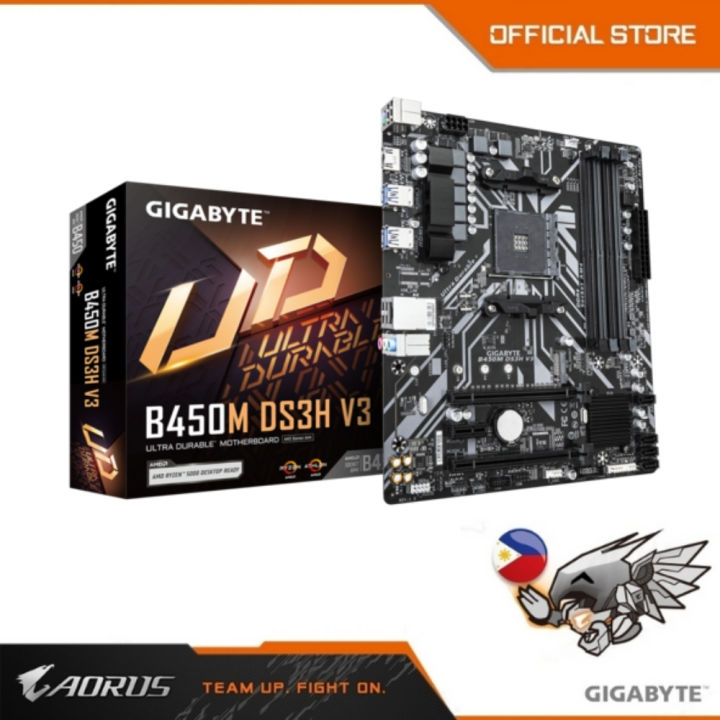 Gigabyte GA-B450M-DS3H-V3 DDR4 AM4 m-ATX Motherboard |Ryzen Motherboard ...
