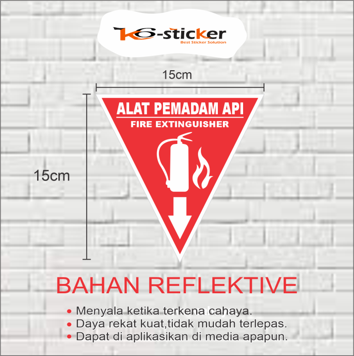 Sticker Stiker Sign Rambu K3 Tanda Segitiga APAR - Uk. 15x15 cm ...