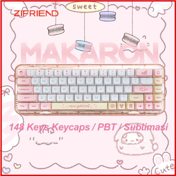 [Shipped within 1 day] ZIFRIEND 148 Tombol Keycap Tema Macaron XDA ...