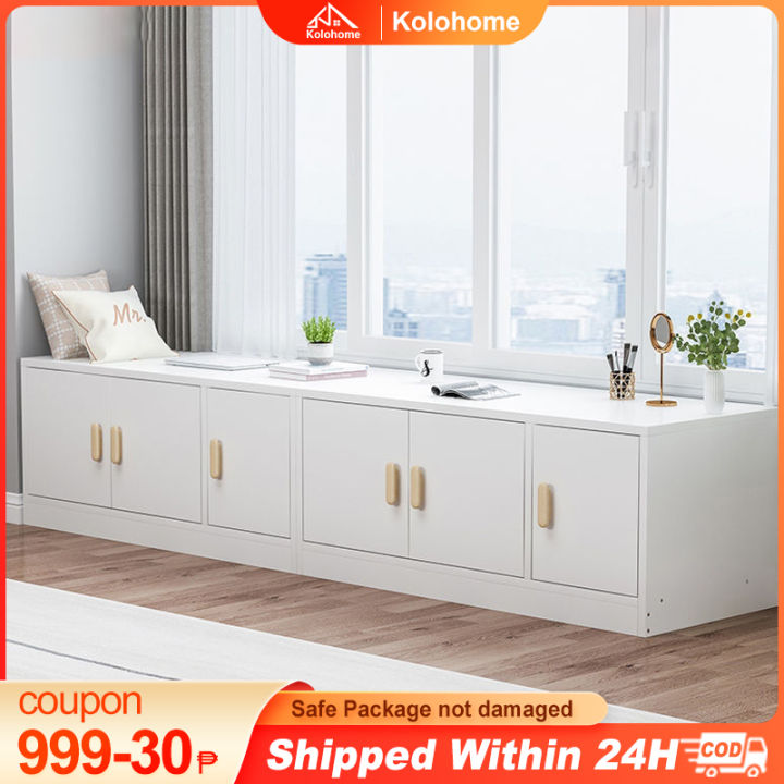 Nordic Household Bedroom Bay Window Storage Cabinet Wooden Balcony ...