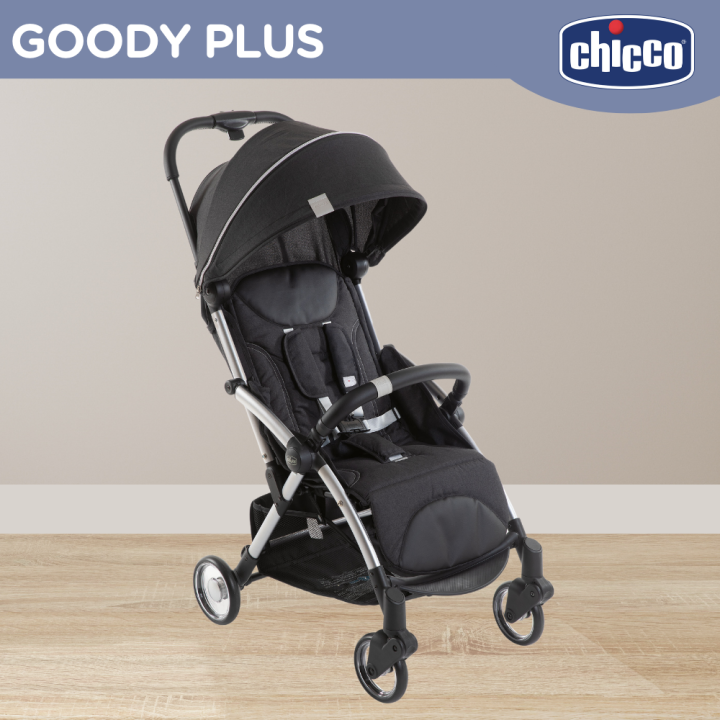 Chicco Goody Plus Lightweight Stroller (Graphite, Indigo) Suitable for newborn upto 22kgs ...
