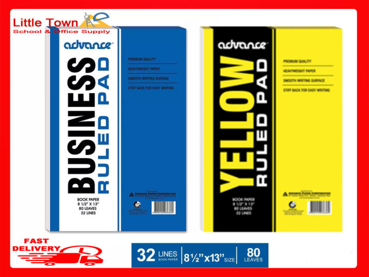 Advance Business ruled pad / Yellow ruled pad 80 Leaves | Lazada PH