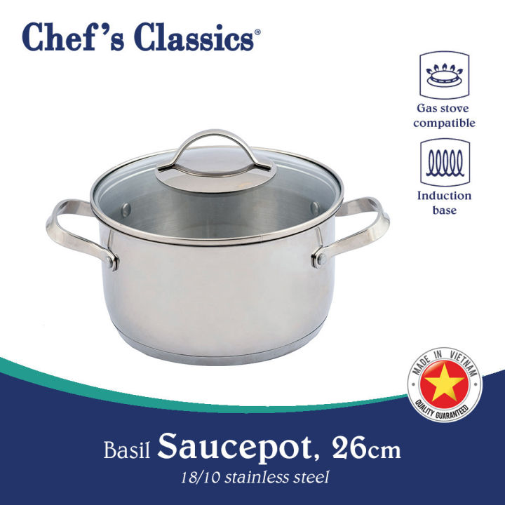 Chef's Classics Basil Stainless Steel Saucepot, 26cm | Lazada PH