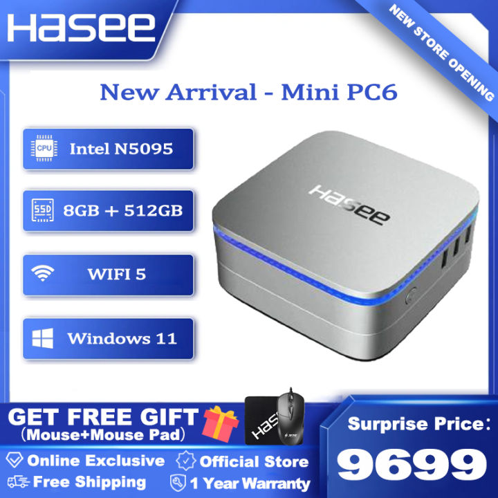 Brand New Hasee Mini PC Intel N5095 8GB LPDDR4 RAM + 512GB M.2 NVMe ...