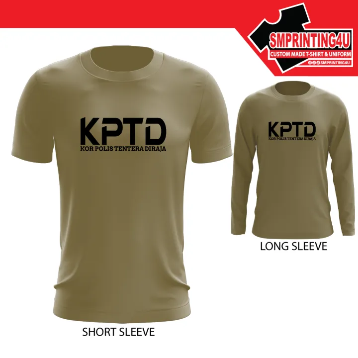 T-Shirt Army Style Baju Askar Design KPTD MP Kain Microfiber Warna Sand ...