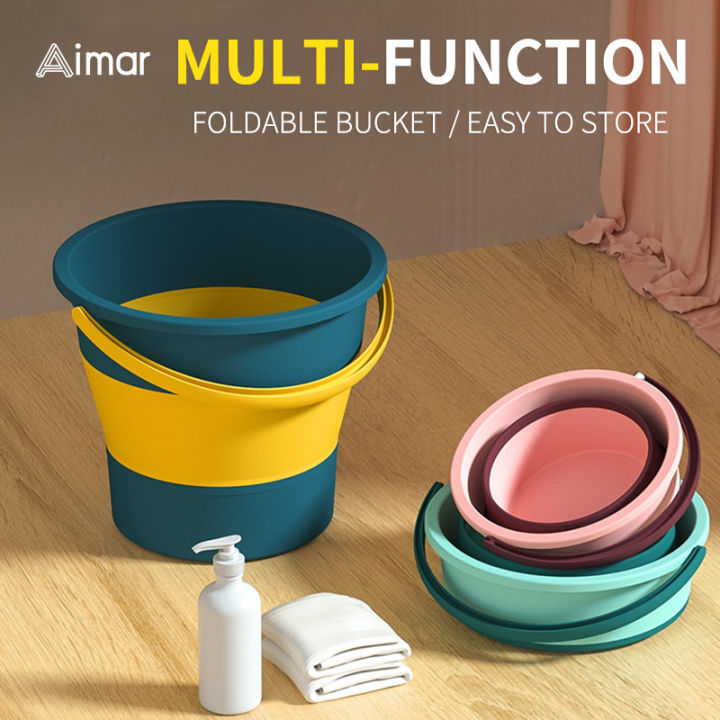 Foldable pail Folding Basin Bucket Household Cleaning Bucket ...