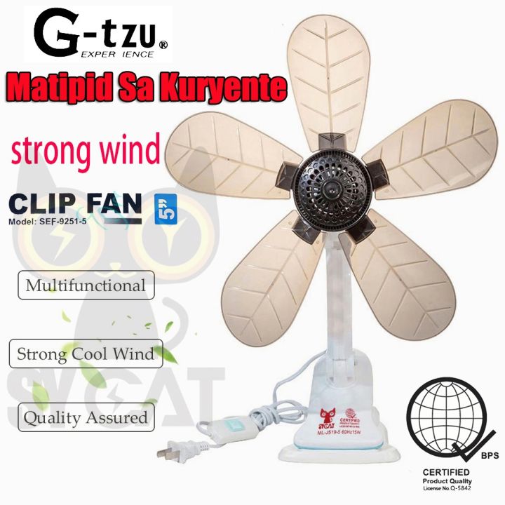 SYCAT Home Electric Fan W Clip, Clover Fan Anti-Heat Portable Clip ...