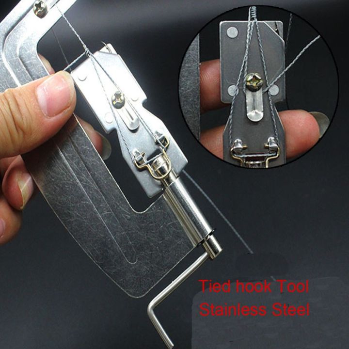 Stainless Steel Hook Installed Semi Automatic Fishing Line Tier Tie ...