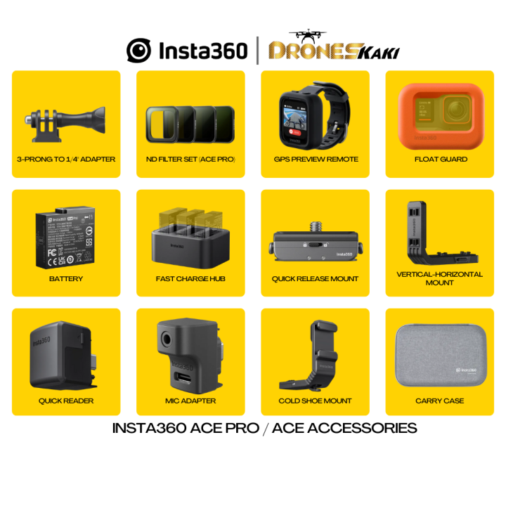 Insta360 Ace Pro / Ace Original Accessories (ND Filter, Float Guard ...