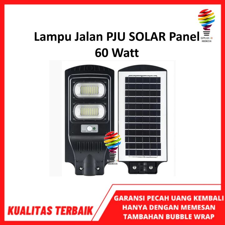PJU Solar Cell 60 Watt / Lampu Jalan Tenaga Surya Matahari 60Watt Panel ...