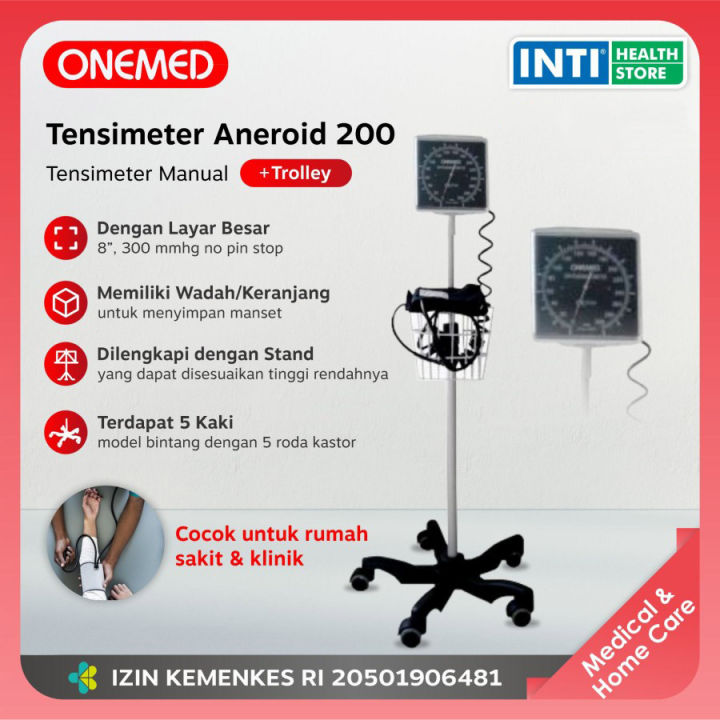 Onemed | Tensimeter Aneroid 200 Mobile With Troley | Tensi + Trolley ...