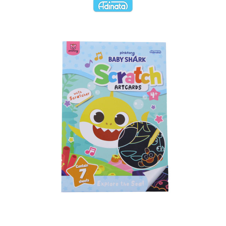 Baby Shark Buku Edukasi Anak / Scratch Note / Gosok Paper / Rainbow ...