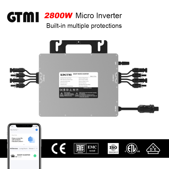 GTMI2000 series, solar grid-connected micro inverter, four-way MPPT, IP67, mobile APP monitoring ...
