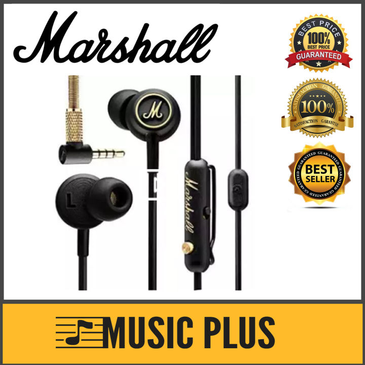 Marshall Mode EQ Earphones, Black and Gold | Lazada