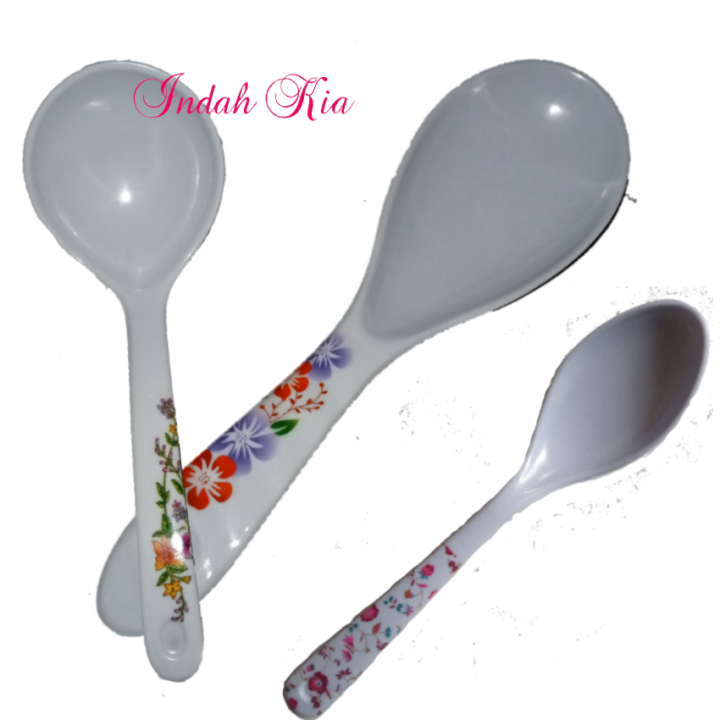3 macam perabotan rumah tangga / dapur : sendok sayur melamin, sendok ...