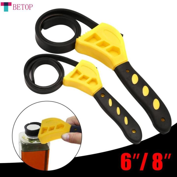 Teabelle 6/8in Belt Wrench Oil Filter Puller Strap Spanner Chain Wrench ...