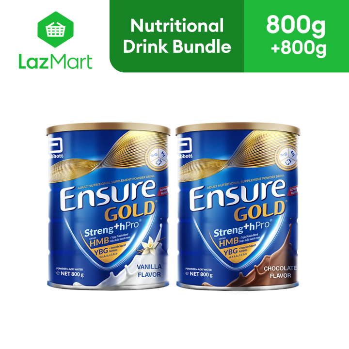 [LazMart Exclusive] Ensure Gold with Streng+hPro Vanilla 800g and Chocolate 800G For Adult ...