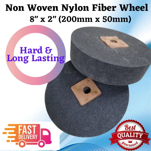 8" x 2" Non Woven Abrasive Wheel Nylon Fiber Wheel Polishing Disc 200mm ...
