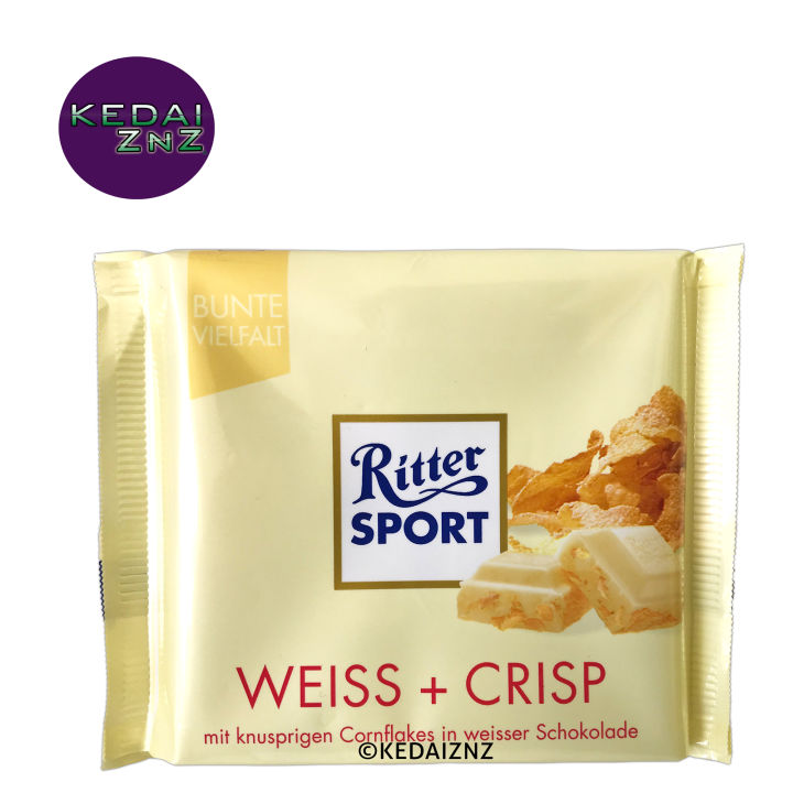 Chocolate Ritter SPORT White and Crisp Chocolate Bar 100g Coklat | Lazada