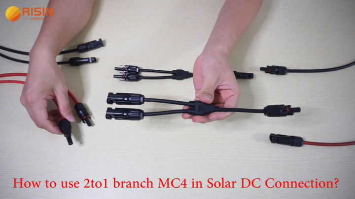 Risin Series Parallel MC4 Connection 1 To 2 T and Y Solar Panel Cable ...