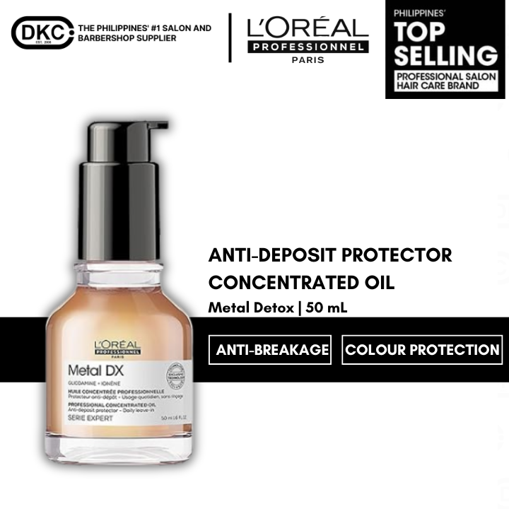LOréal Professionnel Metal DX Concentrated Oil for Soft, Shiny, Lightweight, Daily Leave-in. For ...