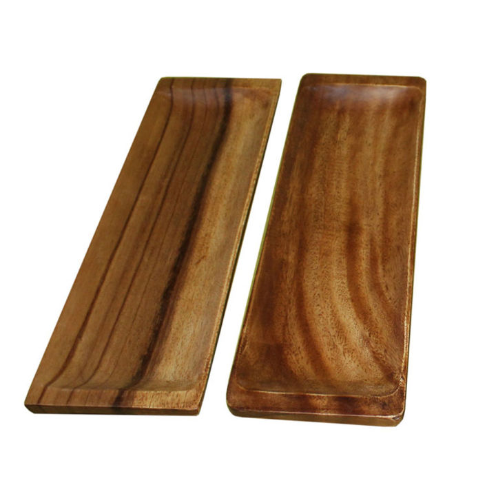 1pc / 2 pcs Long Rectangular Wooden Tray / Serving Tray 1x5.5x16.5 ...