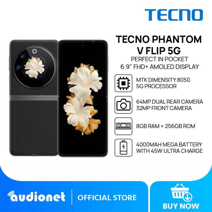 TECNO Phantom V Flip 5G Smartphone | 8GB RAM, 256GB ROM | MTK Dimensity ...