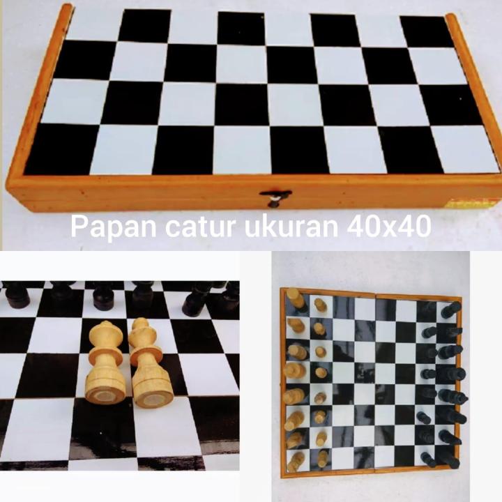 Catur Kayu UK 40x40 Papan Catur Kayu Standar TURNAMEN INTERNASIONAL ...