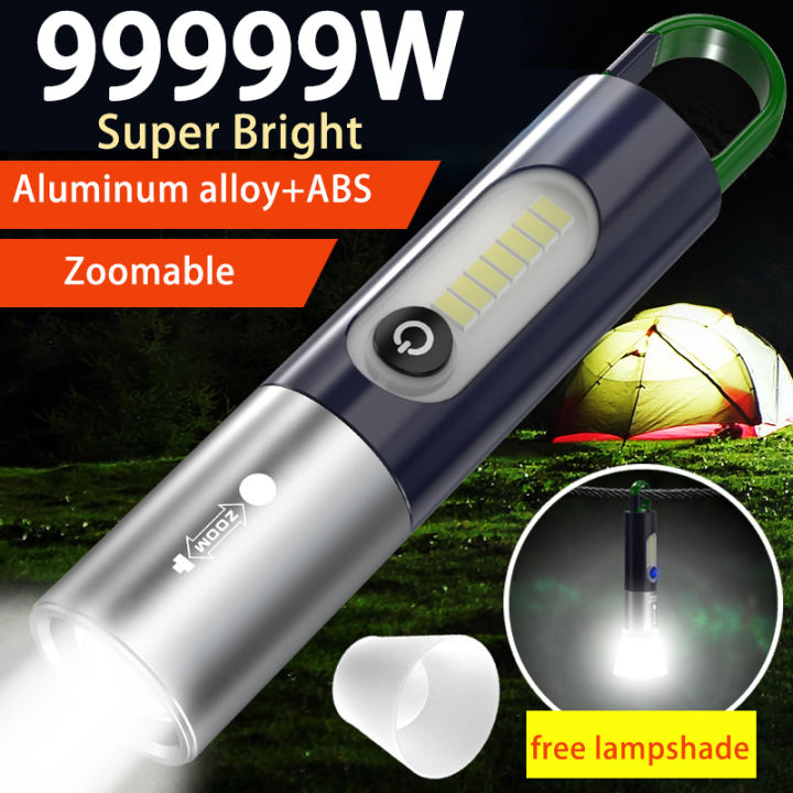 GT10 Portable Flash Light Super Bright Zoombable with Side Light Heavy ...
