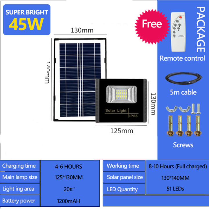 300W Upgraded 353 LED Solar Flood Lights Outdoor IP67 Waterproof 6500K ...