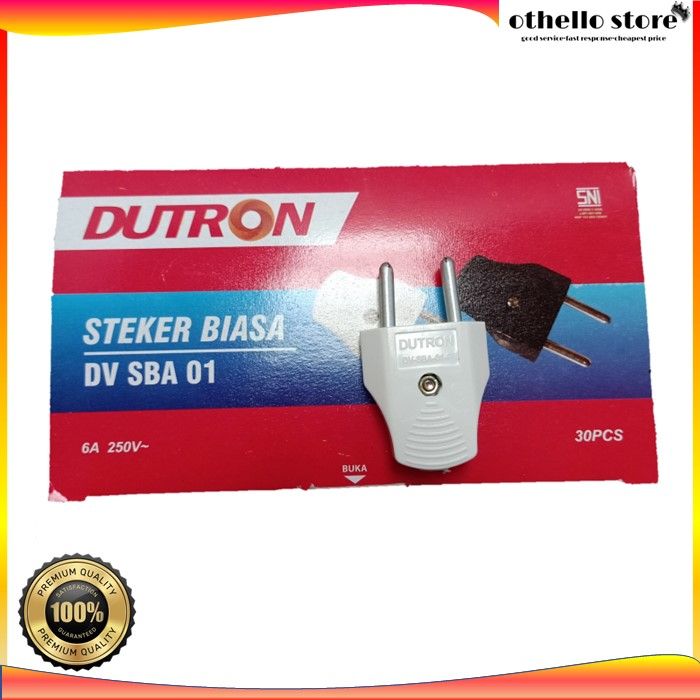STEKER COLOKAN LISTRIK GEPENG PUTIH HITAM DUTRON SNI | Lazada Indonesia