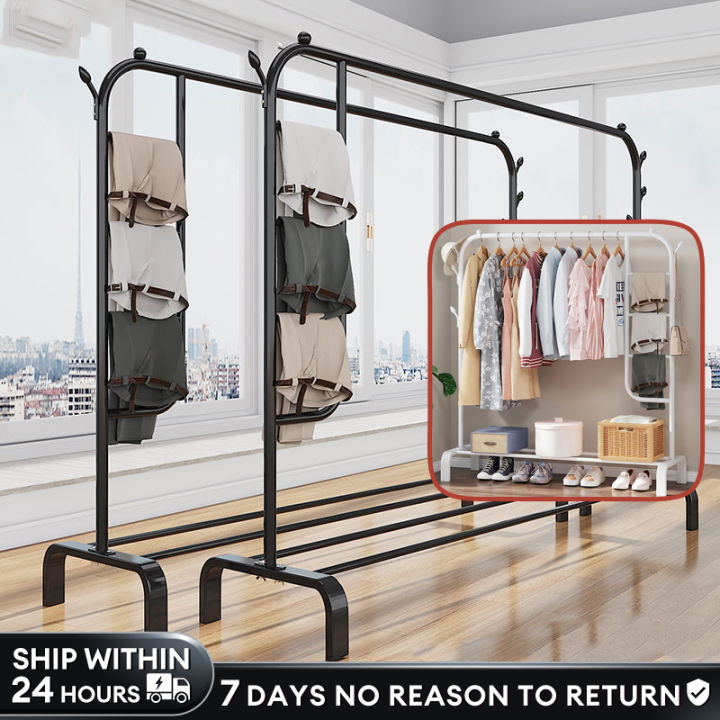 SHEEPER Floor Standing Drying Rack Bedroom Clothes Hanger Floor Drying ...