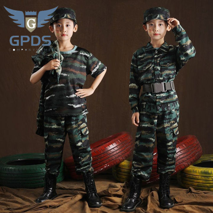 GDSP produce Police Costumes for Kids SWAT Boy Army Cosplay Uniform ...