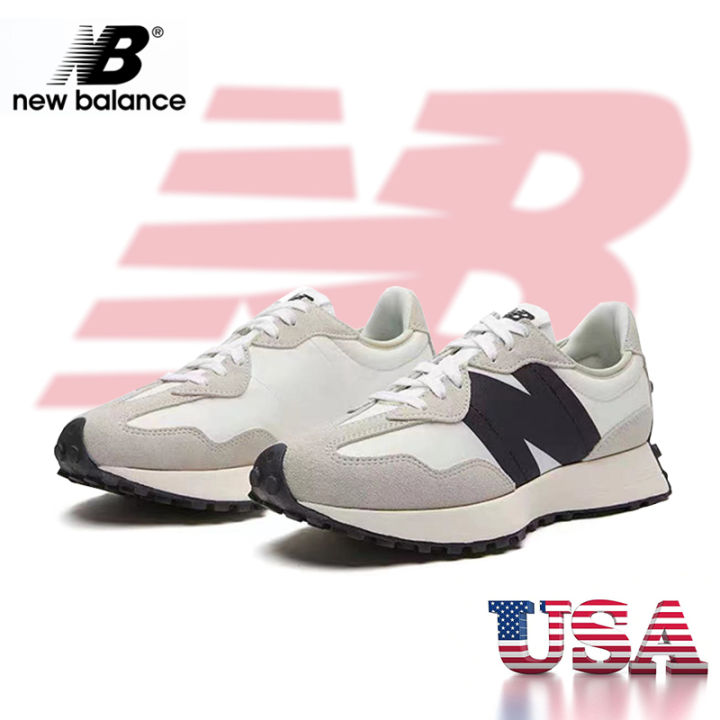 New Balance ms327 Classic White Black Authentic NB327 Mesh Breathable ...