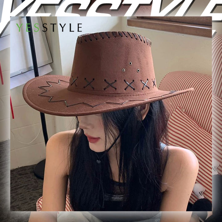 Yesstyle Topi Cowboy Pria Wanita Gaya Amerika Klasik / Topi Koboi ...