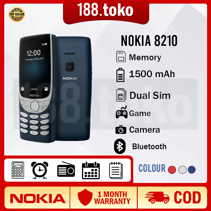 Nokia 8210 4G, keypad phone , 48+128MB, 2.8", FM Radio/MP3 Player ...
