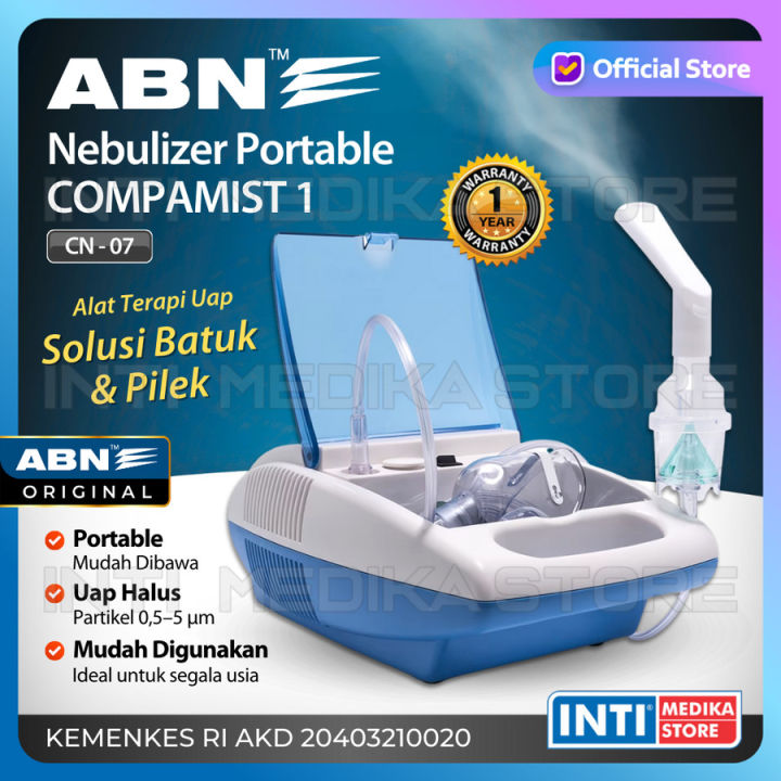 ABN - Nebulizer Compressor Portable COMPAMIST 1 | Alat Uap Batuk Pilek ...
