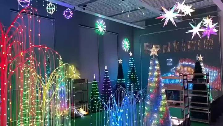 Digital RGB Lampu Kipas Cahaya Matahari Symphony Berkelip, Lampu Angin ...