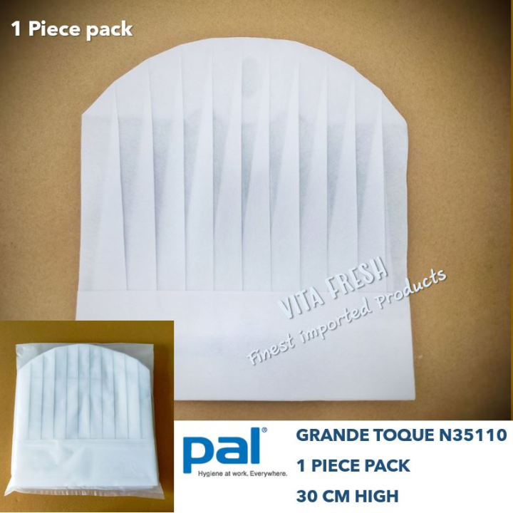 Chef hat Grande Toque หมวกเชฟ ทรงสูง จีบรอบ หมวกเชฟทรงสูง N35110 PAL ...