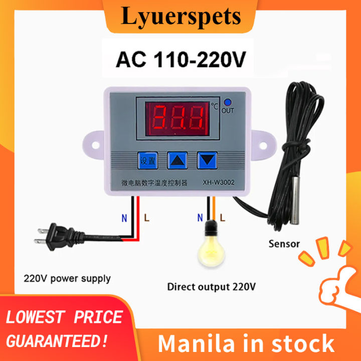 W3002 Digital Temperature Controller Thermostat Thermoregulator 220V ...