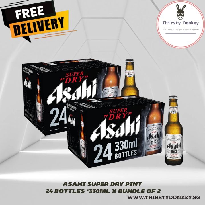 Asahi Super Dry Pint - 24 bottles X 330ml (Bundle of 2) (BBD: 11/2025) | Lazada Singapore