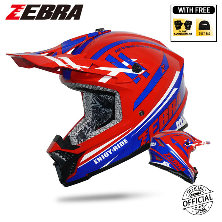 Zebra MX-399 Motorcycle full face Helmet and Off-Road Helmet man and ...