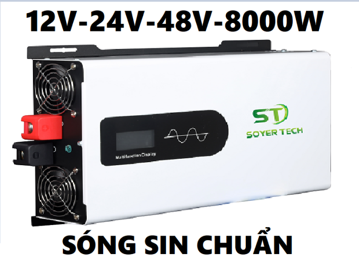 Bộ chuyển đổi điện Sin Chuẩn 8000W-Bộ Đổi Nguồn 12V/24V/48V sang 220V ...