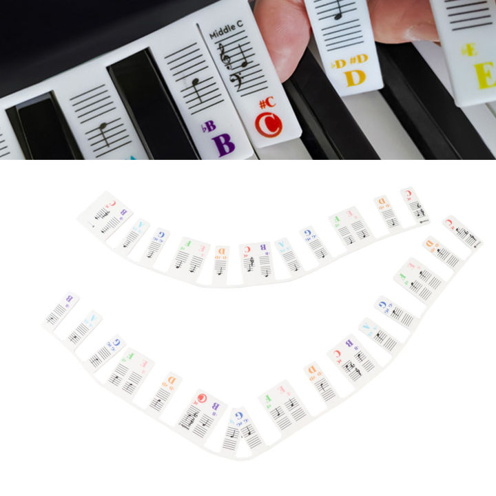 Piano Keyboard Sticker Universal Silicone Promote Learning 61 Keys ...