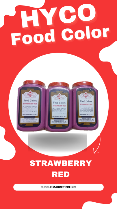 HYCO FOOD COLORS 454g. (STRAWBERRY RED) | Lazada PH