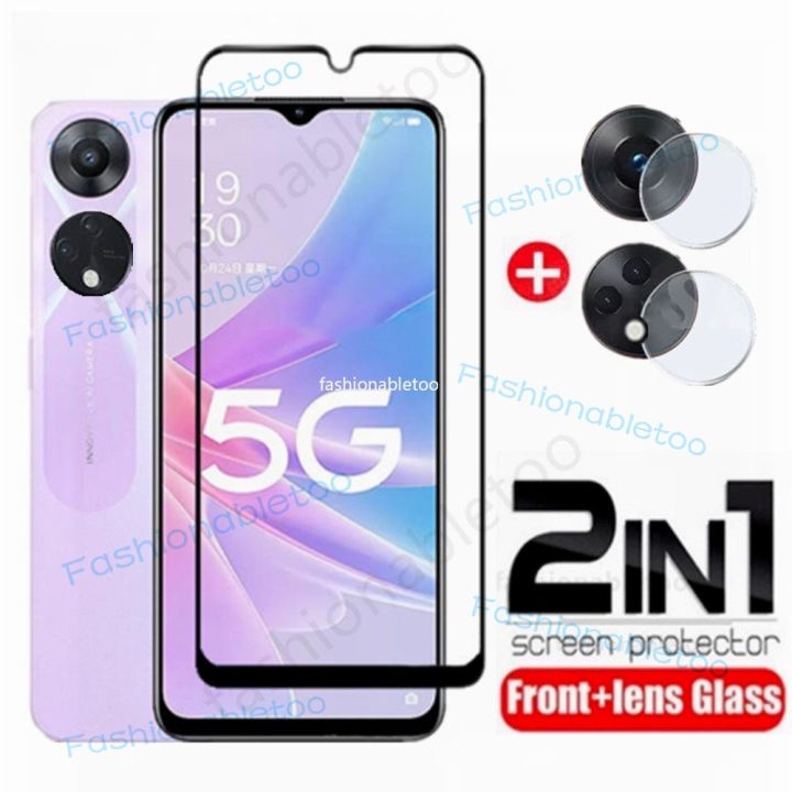 2 in 1 Screen Protector Tempered Glass Film For Oppo Reno 8 T 8t 9 pro ...