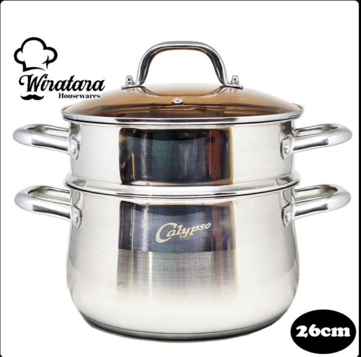 Panci Air / Panci Nasi Kukusan Steamer Stainless 20 22 24cm | Lazada ...