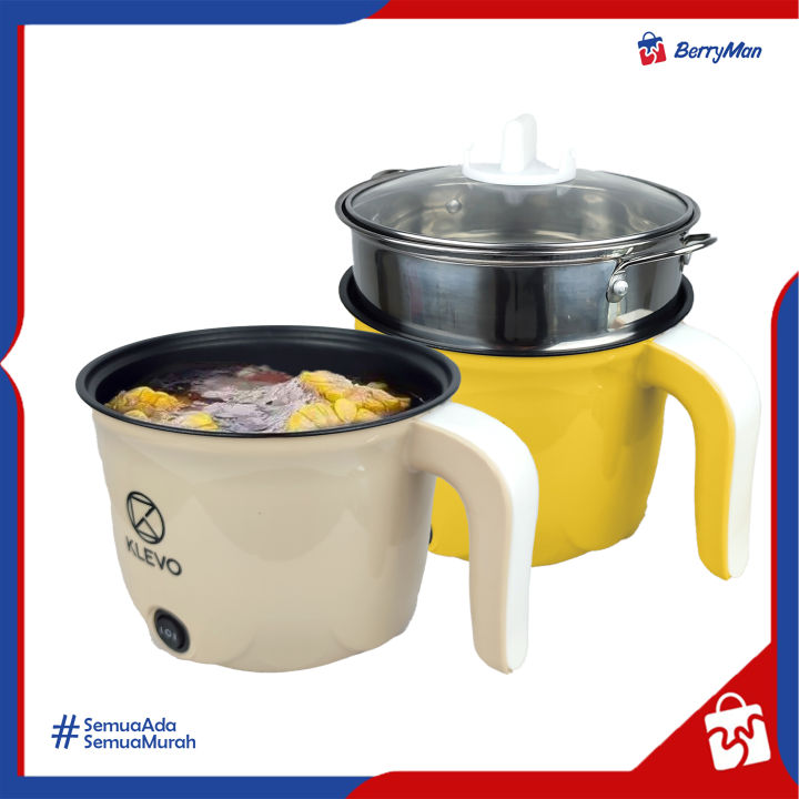 Panci Listrik Mini 2 In 1 Kukus & Rebus Anti Lengket Hotpot Stainless ...